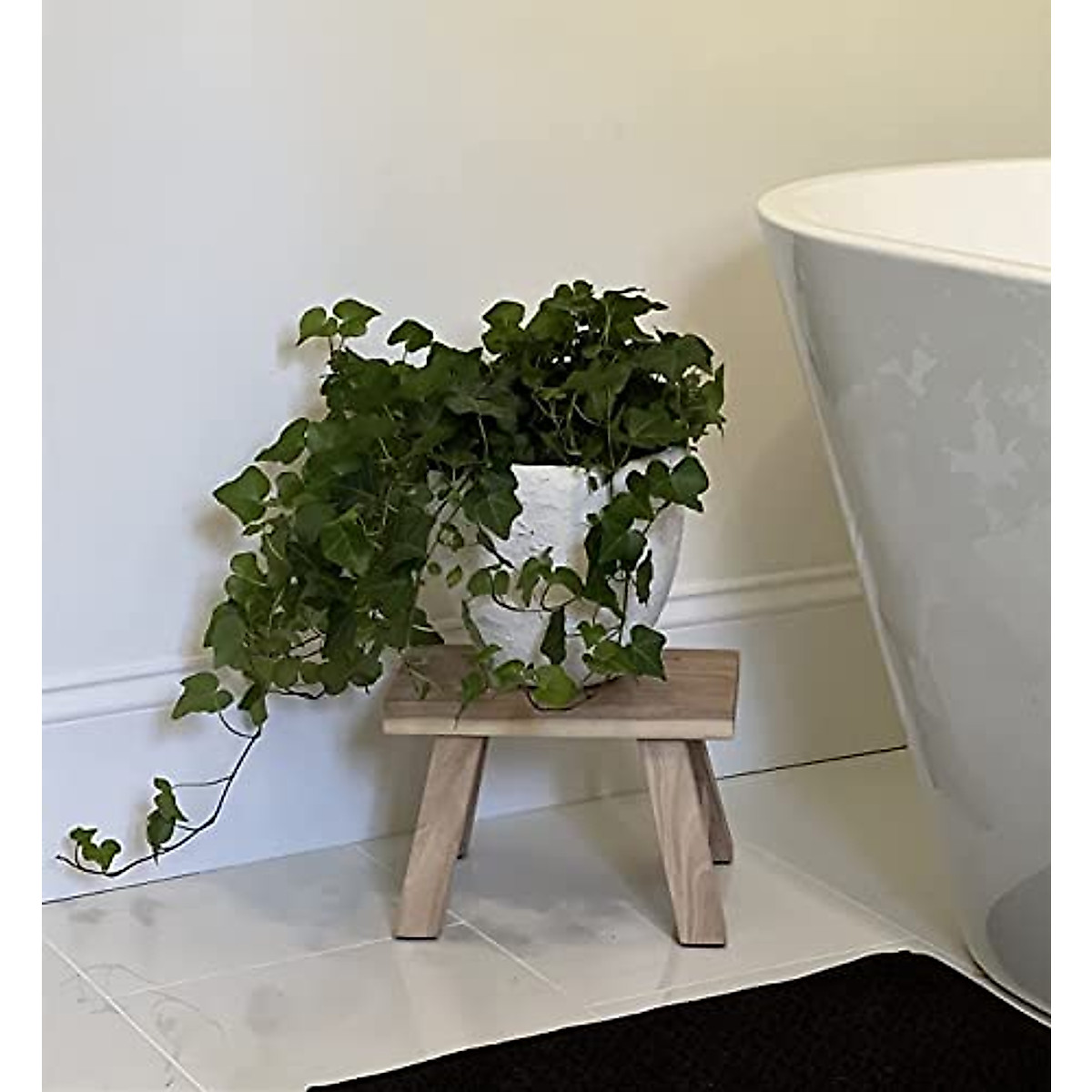 Golden Sun WM Unfinished Step Stool Footstool Wooden 11 inch for Kids Adults Plant Stand Plant Stand Fishing Stool Wood Small