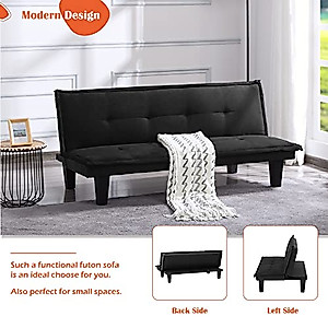 Modern Cozy Loveseat,Soft Upholstery Futon Sofa Daybed,Small Love Seat Recliner Couch for Living Room Office Apartment Compact Space Furniture Set,Solid and Easy to Assemble