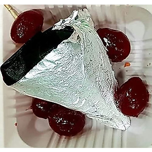 GLC Gold Leaf Silver Leaf, 99.9% Pure Silver Leaf Varakh Foils 50pcs 5'' x 3'' for Sweets Deco,Cake Baking,Chocolate,Supari,Serums,Ayurvedic Medicine,Decoration,Beauty Face Kits,Painting Art Crafts_