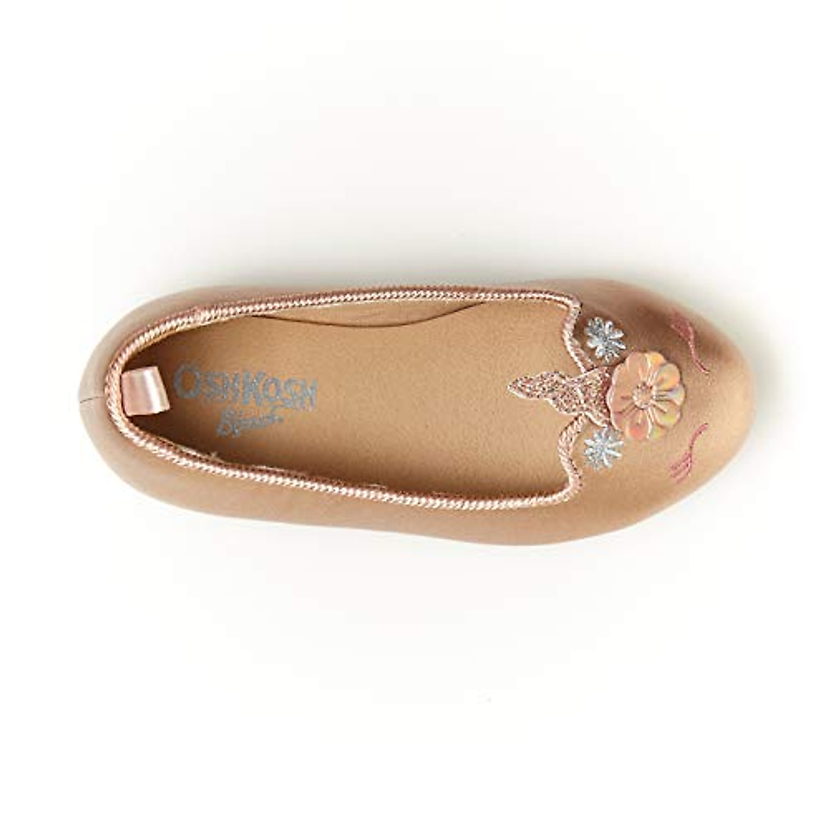 OshKosh B'Gosh girls Perl Ballet Flat, Blush, 7 Toddler US