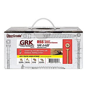 GRK 10151 1/4" x 1-1/2" RSS™ RUGGED STRUCTURAL SCREWS 1000 Count