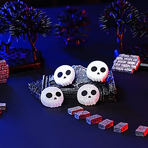 JINGDU Thumb Grip Caps for PS5/PS4 Controller,Switch Pro Controller,Xbox Series X/S, Silicone Joystick Caps Cover for PS5 Controller, Game Controller Accessories,4PCS Skull