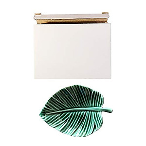HOME SMILE Leaf Trinket Dish Decorative Ring Dish Holder for Jewelry Engagament Wedding Birthday Gifts
