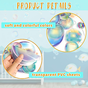 TISTON Under The Sea Bubble Garland, 4 Strings Bubble Decor for Little Mermaid Party Decorations, Hanging Bubbles for Ocean Theme Decor Underwater Backdrop Kids Birthday Supplies