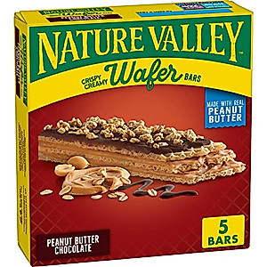 Nature Valley Wafer Bars, Peanut Butter Chocolate, 1.3 oz, 5 ct