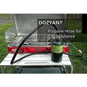 DOZYANT 4 Feet Propane Torch Extension Hose for Propane Tree Distribution Tree Post Assembly 1" x20 Male Throwaway Cylinder Thread - T and Y Connector