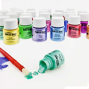 U.S. Art Supply 18 Color Children's Washable Tempera Paint Set - 2 Ounce Wide Mouth Bottles for Arts, Crafts and Posters