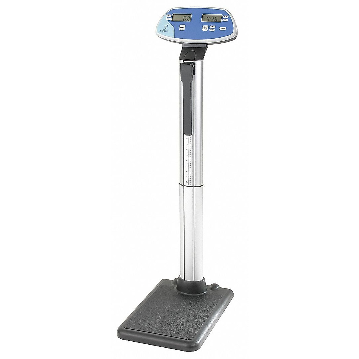 Digital Beam Scale, Height Rod, 500 lbs/ 200 kg, Platform: 15" x 13" x 2"