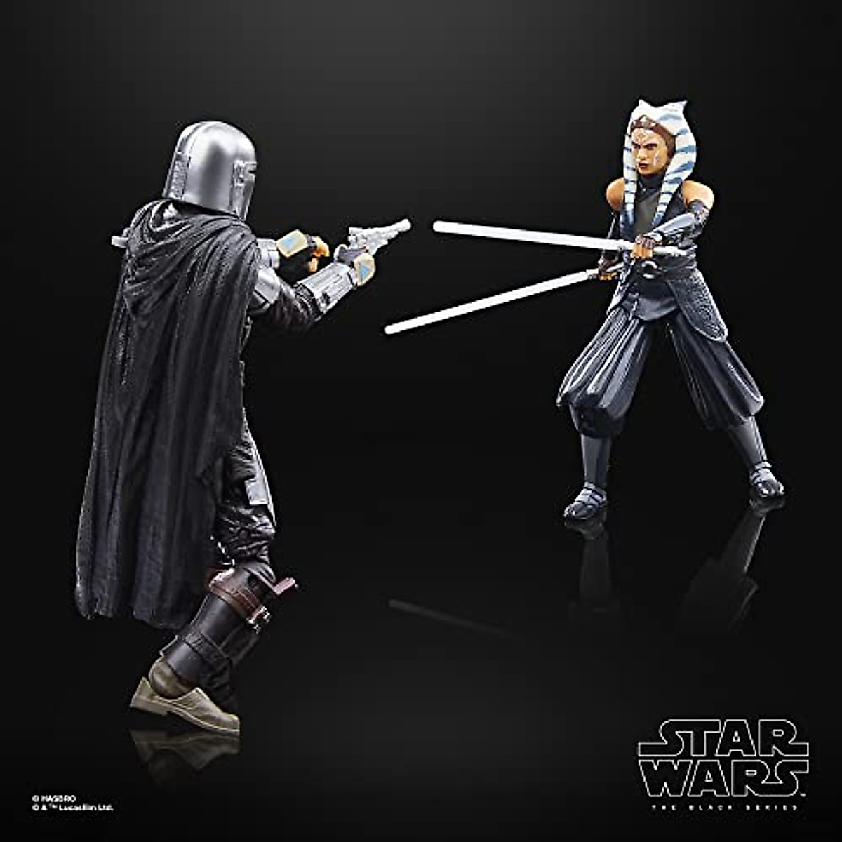 STAR WARS The Black Series The Mandalorian, Ahsoka Tano & Grogu Toy 6-Inch-Scale The Mandalorian Collectible Action Figure 3-Pack, Toys for Kids Ages 4 and Up (Amazon Exclusive)