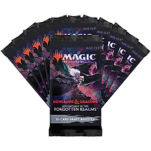 Magic: The Gathering Adventures in The Forgotten Realms Bundle | 10 Draft Boosters (150 Magic Cards) + Accessories