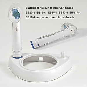 Electric Toothbrush Head Holder/Toothbrush Charger Base Stand for Oral-B and 4pcs Round Toothbrush Head Cover