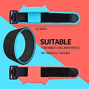 NANANINO Dance Switch Wristband, Wrist Bands for Dance Switch 2023 2022 2021 2020 2019, Adjustable Elastic Straps for Joy-Cons Controller (2 Packs for Kid)