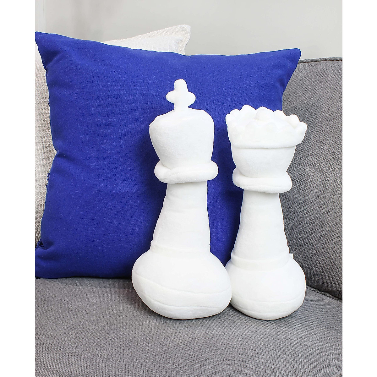 Attatoy Plush Chess Pieces (Set of 2): King and Queen Stuffed Toy Chess Game Figures
