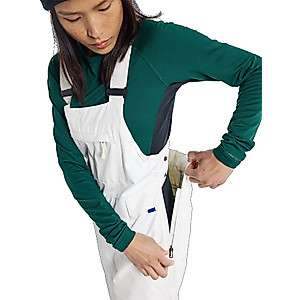 Burton Women's Avalon GORE-TEX 2L Bib Pants, Stout White, Medium