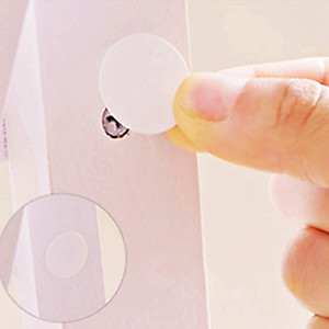 ZXUEZHENG Self-Adhesive Screw Hole Stickers,2-Table 96 in 1 Self-Adhesive Screw Covers Caps Dustproof Sticker 15mm White