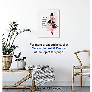 Quote Wall Art - Glam Wall Decor - Luxury Fashion Design Room or Home decoration - Couture Gift for Women, Fashionista, Girls Bedroom, Teen Room - Positive Inspirational Quote - UNFRAMED