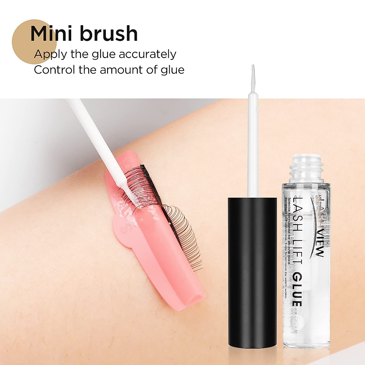 LASHVIEW Lash Lift Glue, Eyelash Perm Glue,Lash Lift Adhesive,Eyelash Lift Glue,Lash Perm Glue,No Irritation and Odorless,5ML.