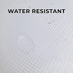 Joue Closet Drawer Organizers 4 Pcs. Premium, Extra-Sturdy, Mesh Organizational Dividers for Clothes Storage. White Wardrobe Dresser Clothing Grid System for Tshirts, Jeans, Leggings. 2 Small, 2 Large