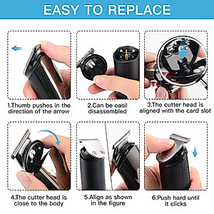 PRITECH 6 in 1 Beard Trimmer for Men Electric Hair Clipper Cordless Mens Grooming Kit, Hair Trimmer & Mustache Trimmer & Nose Hair Trimmer& Micro Shaver Waterproof LED Display(Silver)