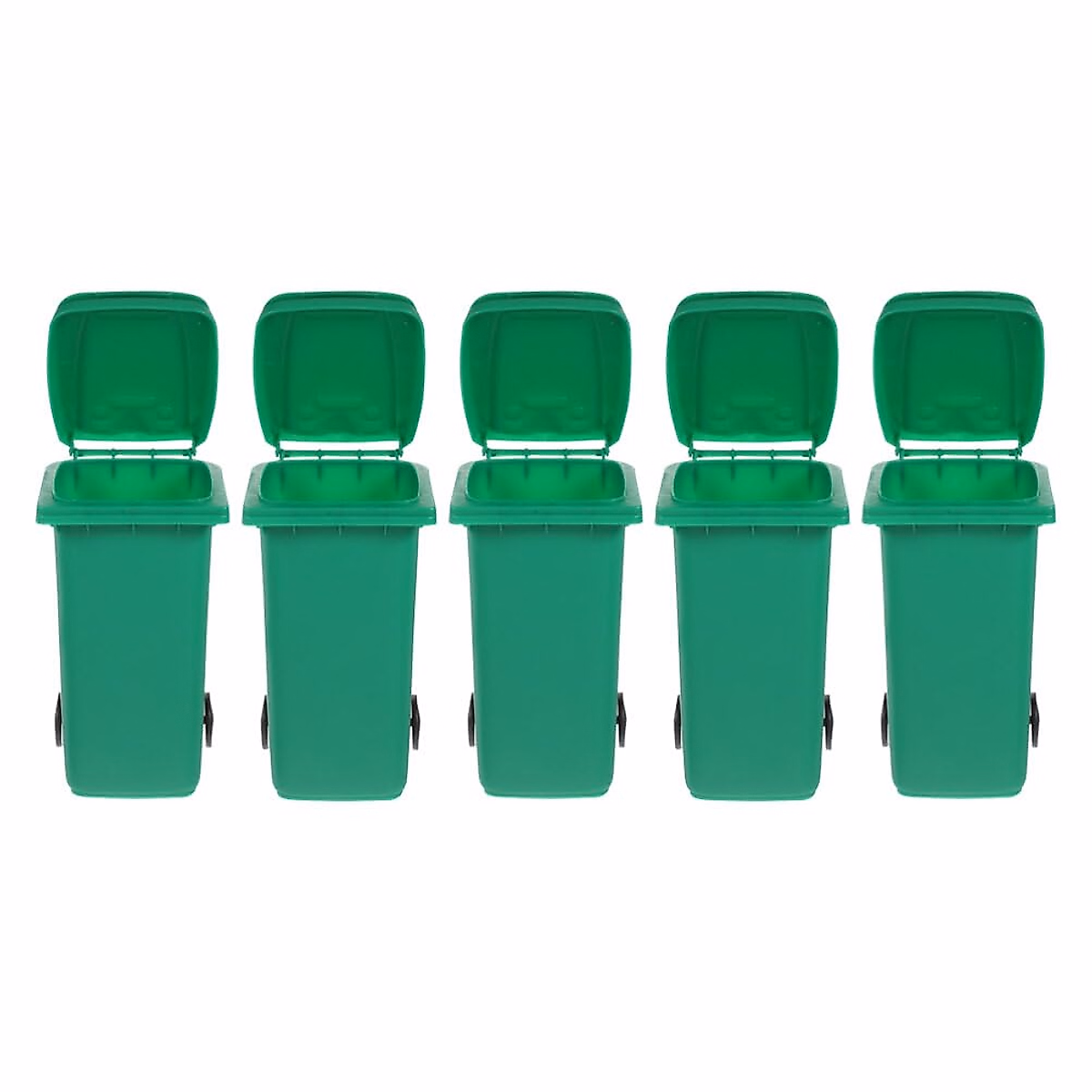 EXCEART 5pcs Mini Curbside Garbage Cans Desk Trash Can Trash Bins Pen Holder Desk Organizer Garbage Bin Recycle Can Mini Waste Basket with Lid Small Pencil Cup Desktop Organizer