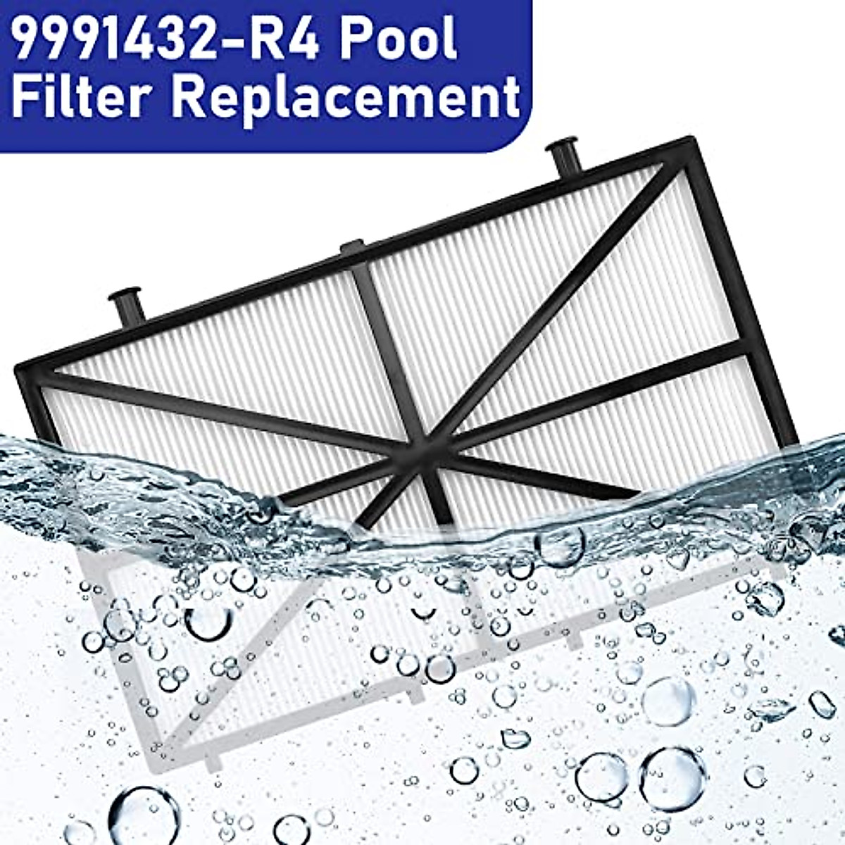 puxyblue 9991432-R4 Ultra Fine Pool Filter Replacement compatible for Dolphin Nautilus CC Plus, M400, M500, M200 Robotic Pool Cleaners (4 pack)