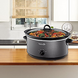 Crock-Pot 7 Quart Slower Cooker, Food Warmer, Charcoal (SCV700-KC)