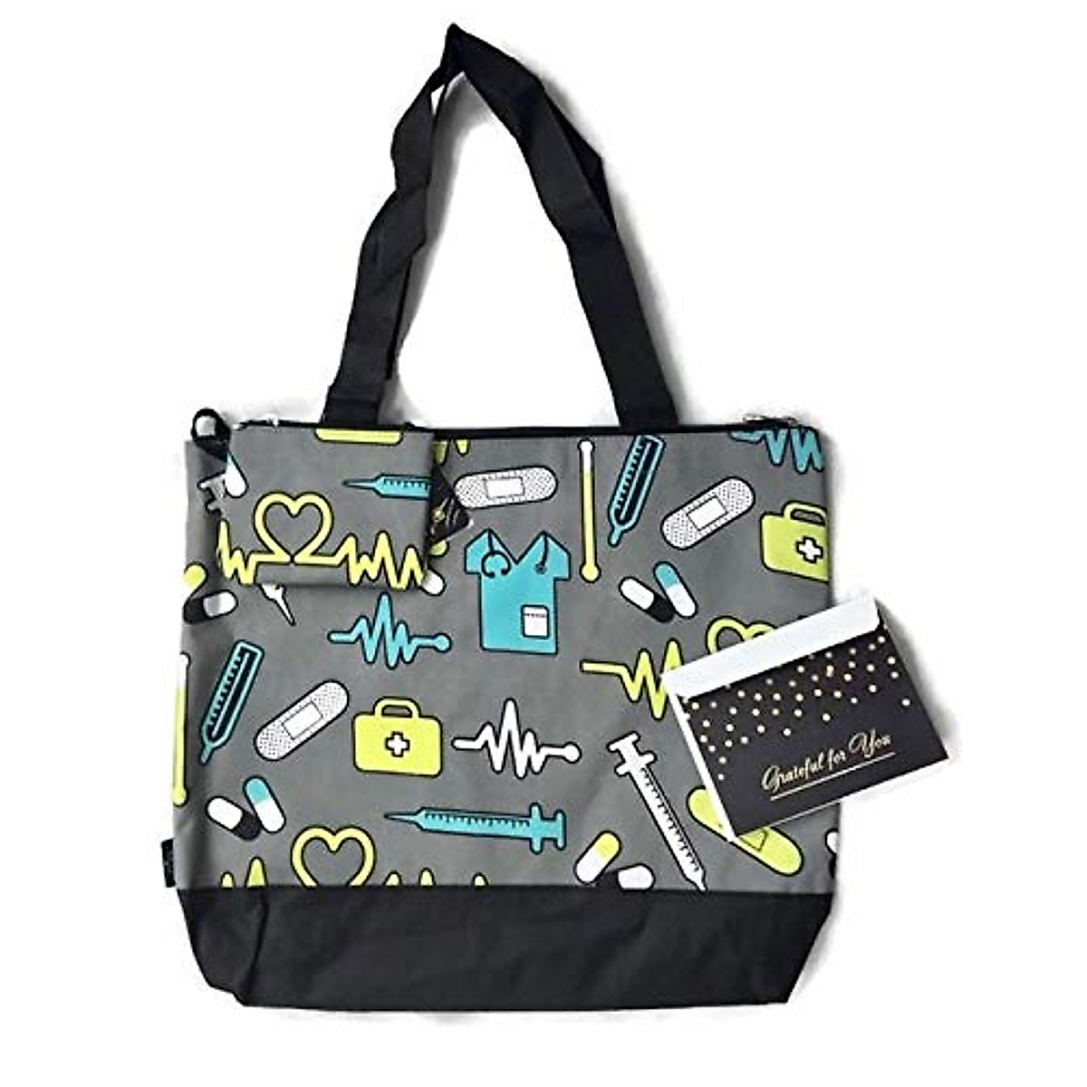 Nursing Tote Bag | Nurse, Doctor, Healthcare Worker Gift for Women Includes 2 Items - Canvas Tote with Note Card