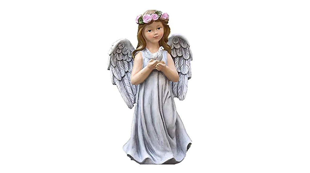 Sun Shade Angel Sculpture - Graceful Garden Decor & Gift
