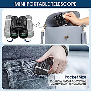 200x25 Compact Binoculars for Adults and Kids, High Powered Mini Pocket Binoculars, Waterproof Small Binoculars for Bird Watching, Hunting, Traveling, Sightseeing, Concert, Theater, Opera