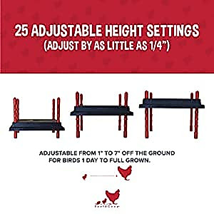 RentACoop Chick Brooder Heating Plate - Brooder Heat Plate Warms Up to 30 Chicks - Chick Heater with 25 Adjustable Heights and 42 Watts - Safer Alternative to Heat Lamps - 16" x 16"