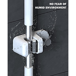 BEZOX Mop Holder with Hook - Drill Free Wall Mount Broom Gripper, Cleaning Supplies Organizer Utility Holder - 1PCS