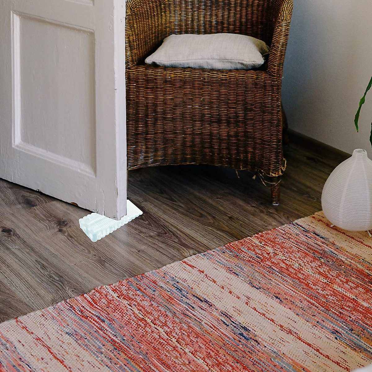 4 Pcs Clear Door Stop Rubber Door Stop Wedge Anti-Slip Rubber Door Stop Transparent Door Stop Clear Rubber Door Stop Rubber Door Stopper Wedge Non-Slip Rubber Door Stop Door Wedge