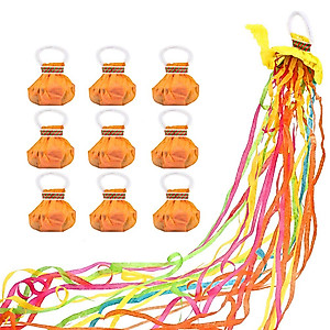 10Pcs Colorful Hand Throw Streamers Party Poppers Streamers No Mess Confetti Crackers Poppers for New Years Birthday Wedding Graduation Shows (Randon Colors)