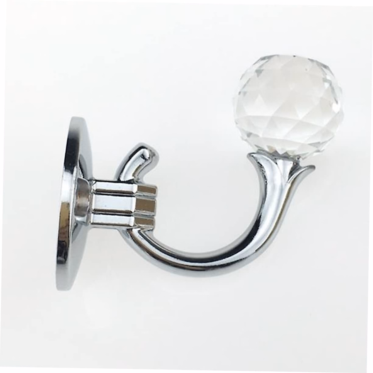 VOSAREA Set of 2pcs Aluminium Alloy Window Curtain Hooks Decorative Home Curtain Supplies Easy to Use Match Shower Curtain Living Room/Bedroom Decorations