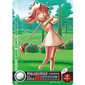 Nintendo Mario Sports Superstars Amiibo Card Golf Pink Gold Peach for Nintendo Switch, Wii U, and 3DS