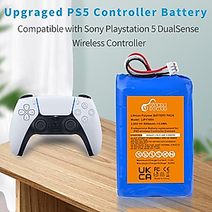 Pickle Power PS5 Controller Battery, 2 Pack 4000mAh LIP1708 Battery for Sony PS5 PlayStation 5 DualSense CFI-ZCT1W Wireless Controller