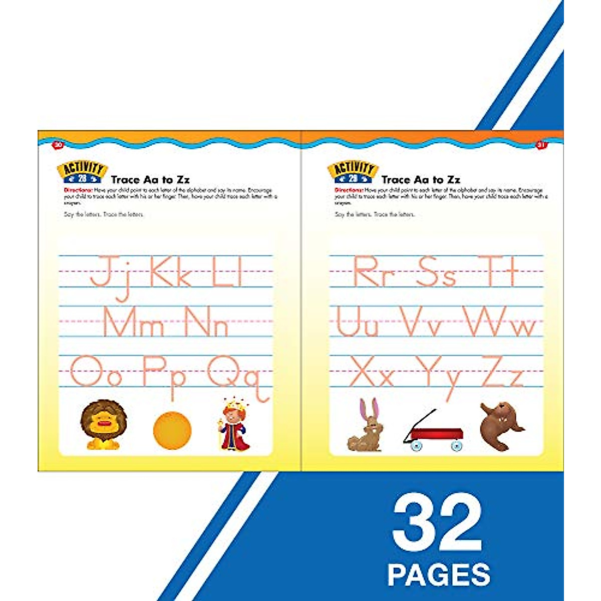 Trace Letters Handwriting Workbook, Alphabet and Basic Vocabulary Activity Book for Kindergarten and Preschool Learning (Big Skills for Little Hands®)