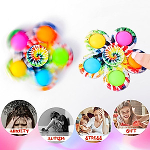 Gigilli Fidget Spinners Pop for Kids 2 Pack, Sensory Fidget Toys for Kids 8-12 4-8 Goodie Bags Stuffers, ADHD Autism Fidget Toys for Toddler 1-3 Boys Girls, Classroom Prizes Valentines Birthday Gifts