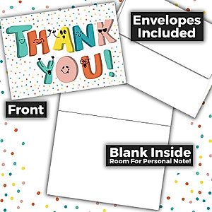 Doodle Me Happy Kids Thank You Cards - 25 Cards With Envelopes - Cute, Fun, Easy Gender Neutral Thank You Notes For Boys and Girls