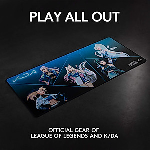 Logitech G840 K/DA XL Cloth Gaming Mouse Pad - 0.12 in Thin, Stable Rubber Base, Official League of Legends Gaming Gear