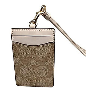 Coach Signature PVC Lanyard Light Khaki Chalk F63274