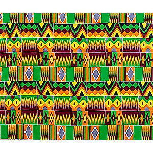 African Fabric Cotton Ankara Print Fabric 6 Yards for Party Dress