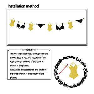 Bachelorette Banner Gold Black Glitter, Lingerie Party Decorations, Bachelorette Party Banner, Lingerie Shower Decorations, Bridal Shower Banner, Bra Panties Banner, Bachelorette Party Decorations