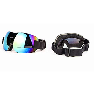 Dplus Motorcycle Goggles Dirt Bike ATV Motocross Anti-UV 400 Adjustable Riding Offroad Protective Combat Tactical Military Goggles for Men Women Kids Youth Adult (Yellow Colorful)