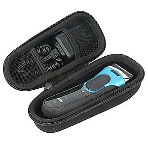 Khanka Hard Travel Case Replacement for 3/5/7/9 5018s 3010 340S-4 3050 390CC-4 380S-4 3040 Electric Foil Shaver Men's Razor, Case Only (Black)