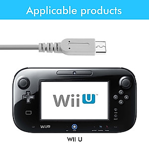 Charger for Wii U Gamepad, AC Adapter Power Cord Charging Cable Replacement for Nintendo Wii U Gamepad