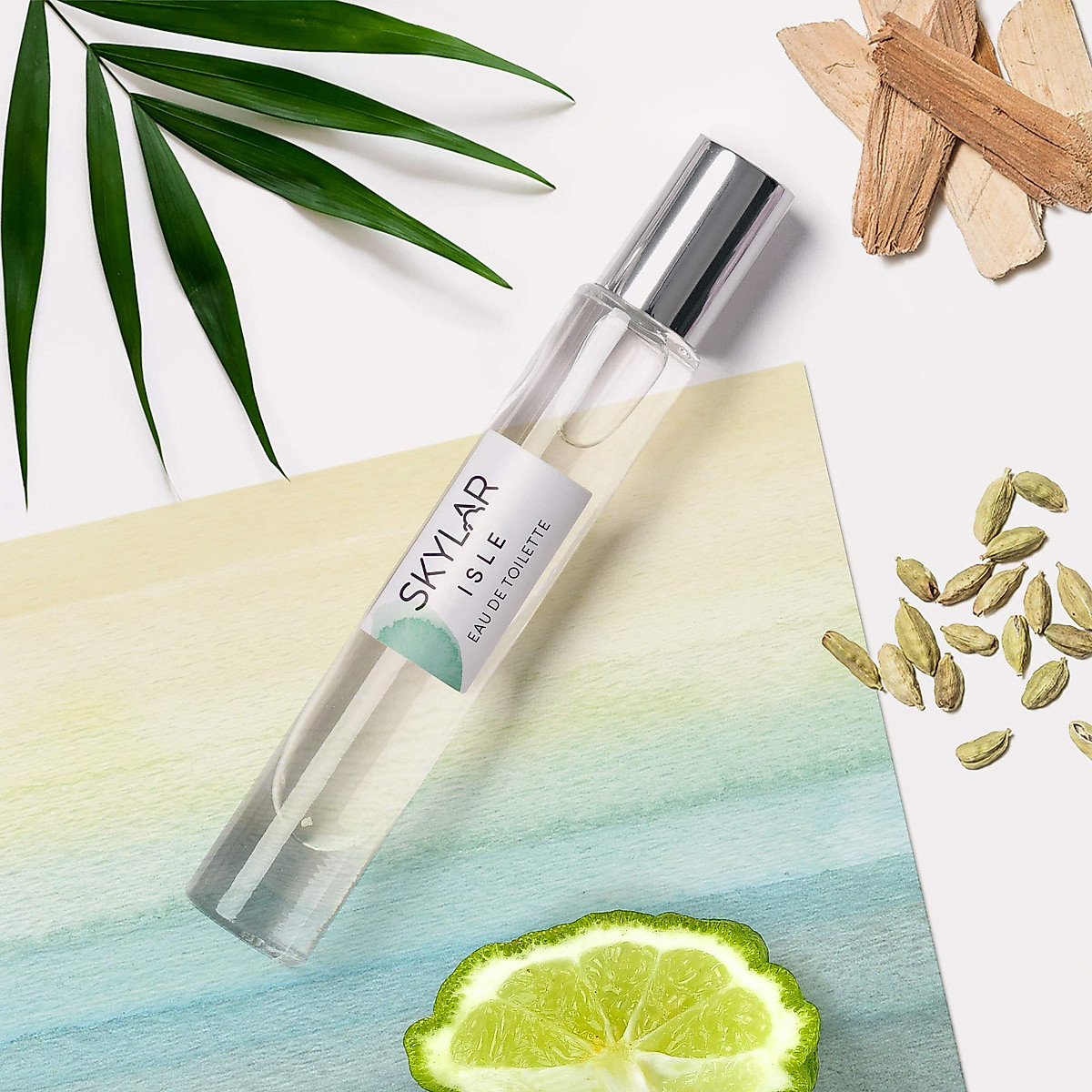 Isle Rollie Perfume By Skylar - Travel Size - Layerable Fragrance - Paraben Free, Vegan, Cruelty Free, Phthalate Free - Beachy and Fresh Scent - Notes Of Bergamot, Sandalwood (10mL / 0.33 fl oz)