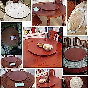 VERDDE 30in 40in 50in Wooden Lazy Susan Turntable Round Rotating Dining Table Serving Tray For Restaurants ，360 Degree Swivel，Heavy Duty，Rustic，oversized (Color : Burgundy, Size : 50 cm (20 in))