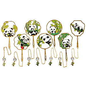 Unique Designed Panda Metal Bookmarks Specially Good for Gifts (Set of 7)