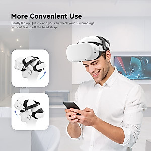 CNBEYOUNG Adjustable Head Strap Compatible with Quest 2,Replacement for Quest 2 Elite Strap Accessories Enhanced Support and Comfort in VR Gaming,Suitable for Children Adults Use